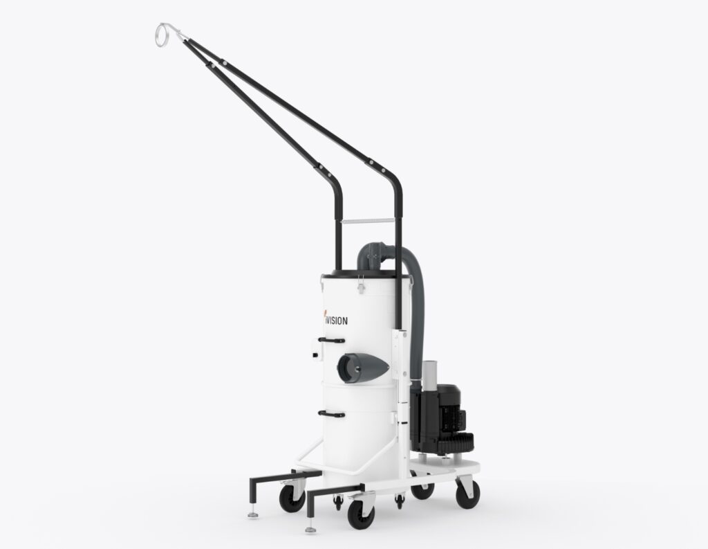 iVision Vacuum | Industrial Vacuum cleaner with a CNC machine.