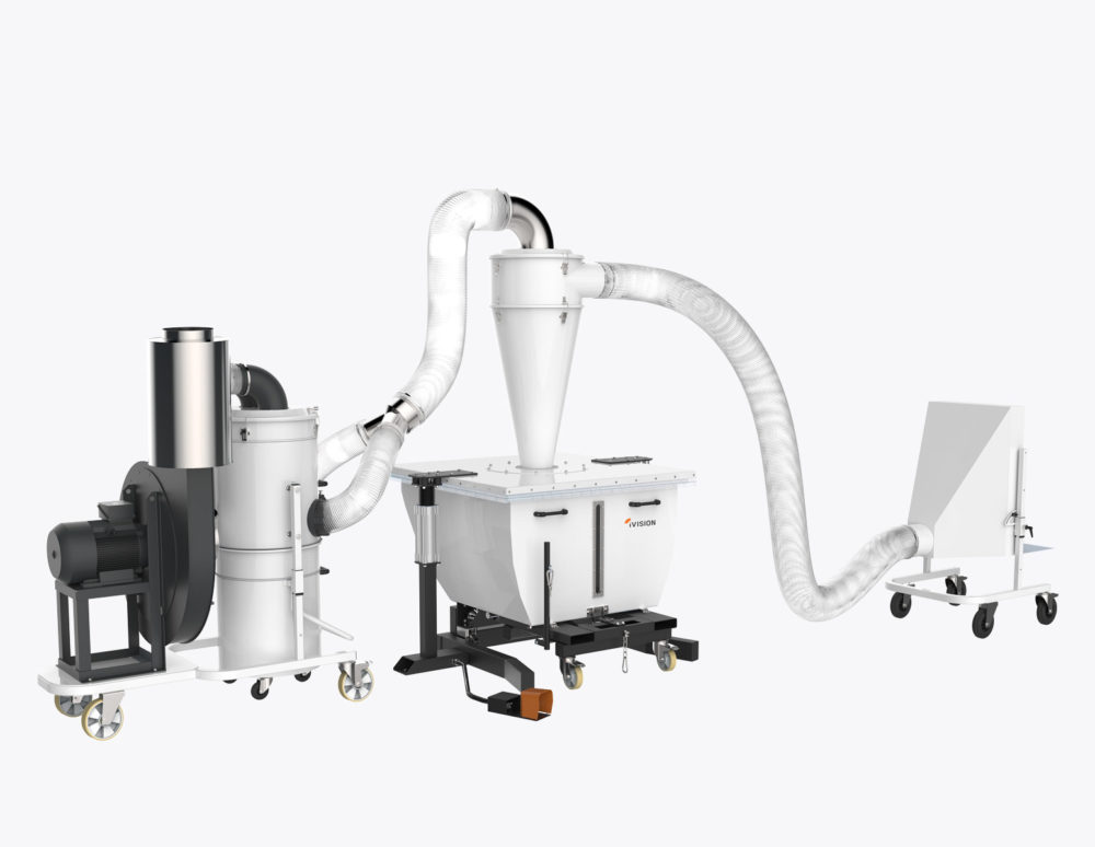 iVision Vacuum | Industrial powerful chips collectors - Extrusion Line