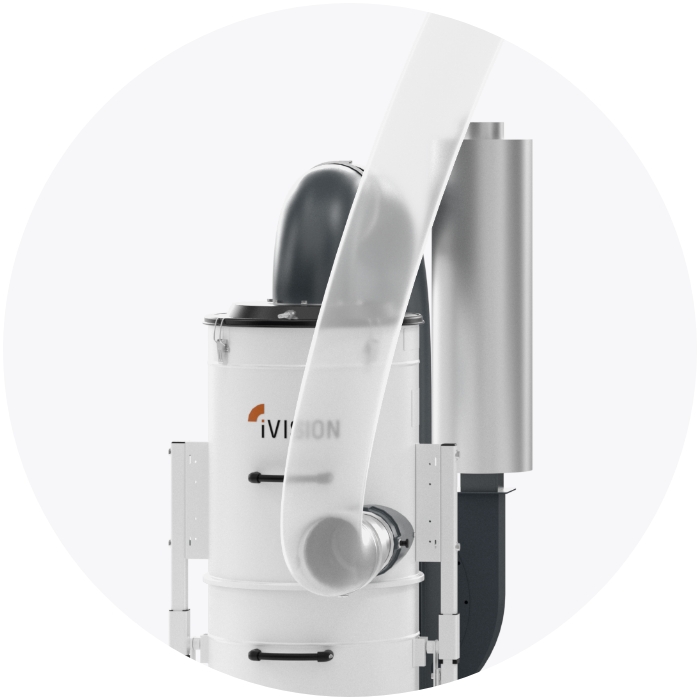 EXTRUSION 1000 - Industrial Vacuum Cleaner for Metal & PVC chips-iVision